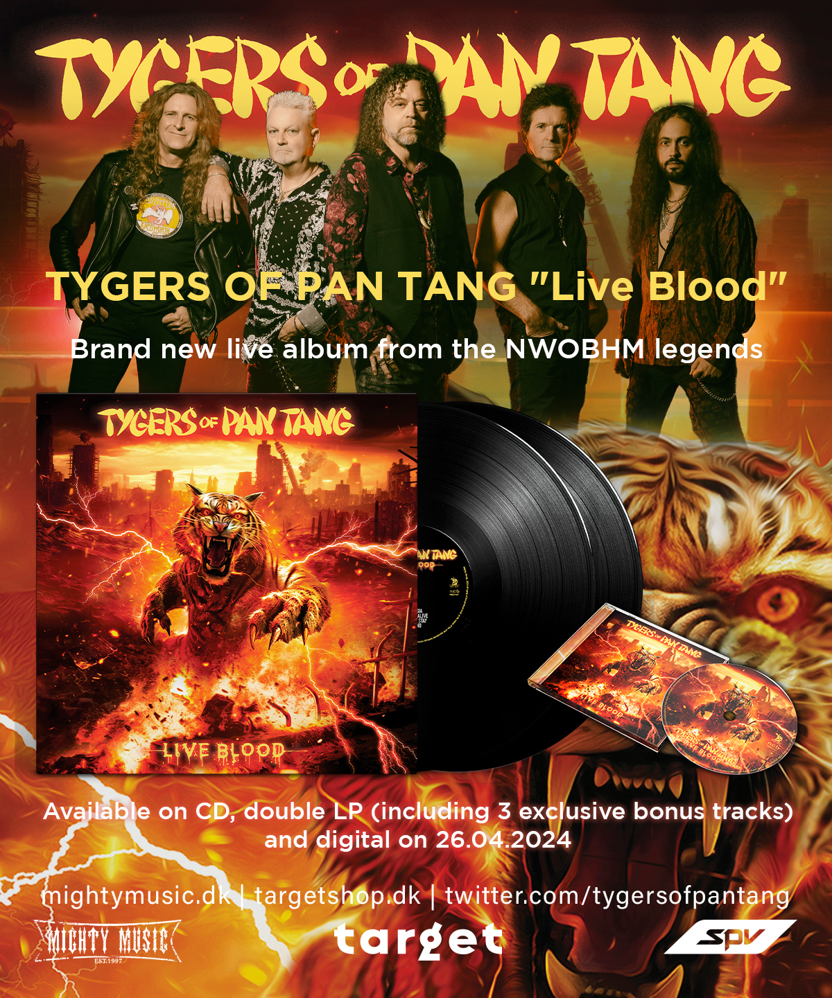 BLOODY TYGERS – new live release plus gigs in Miami, Brazil & Europe ...